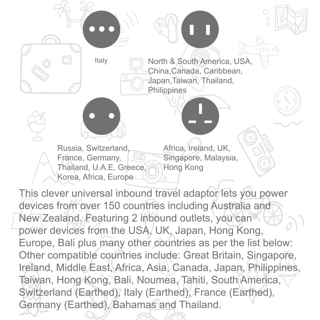 Travel Adapter to NZ & AU (Universal) – Bonanza Variety