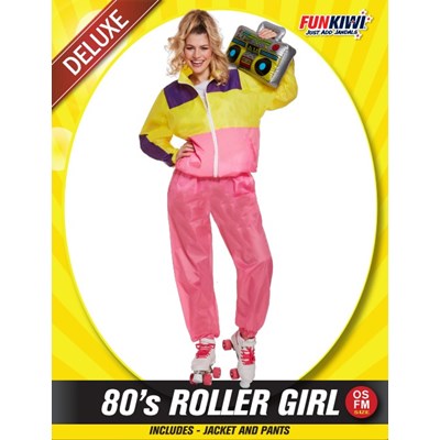 Adults Costume (Deluxe) - 80's Roller Girl – Bonanza Variety