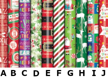 Christmas Wrapping Paper (700mm x 10M) – Bonanza Variety
