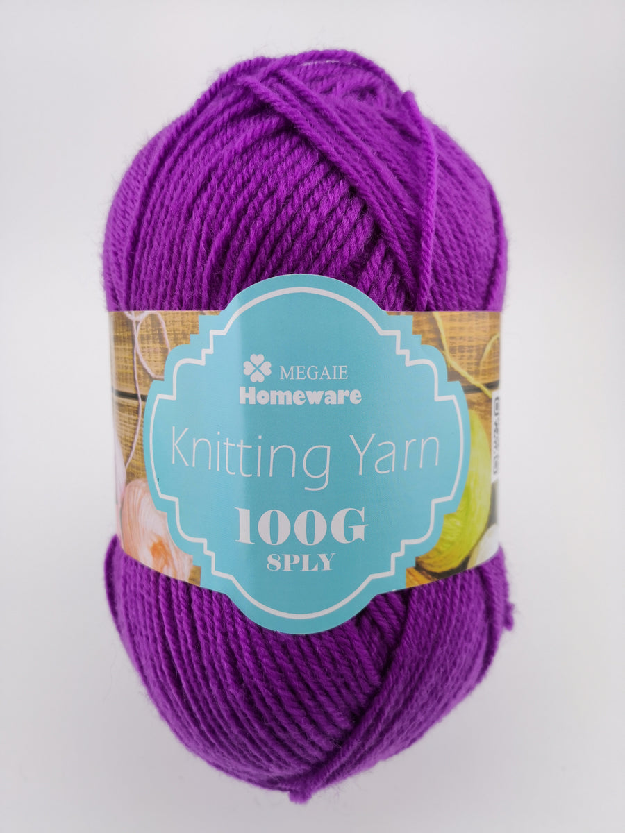 #08 Knitting Yarn (100g) - Purple – Bonanza Variety