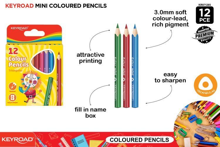 Keyroad Mini Colouring Pencils 12PK – Bonanza Variety