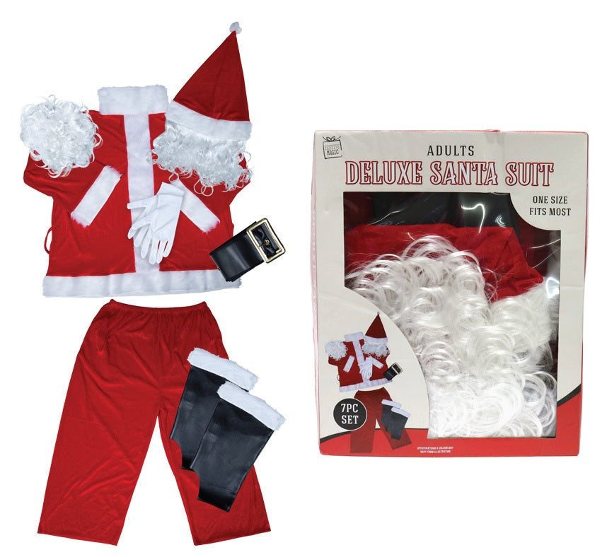 Adult Costume - Deluxe Santa Suit 7PC – Bonanza Variety